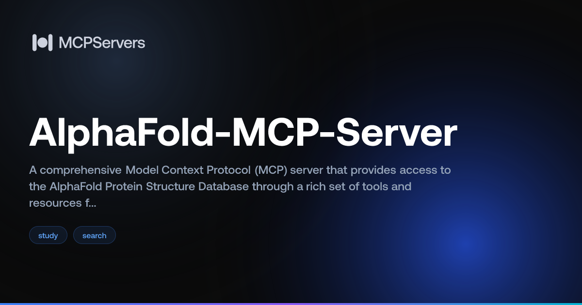 Add AlphaFold-MCP-Server | MCP Servers - Model Context Protocol | The #1 MCP Server List