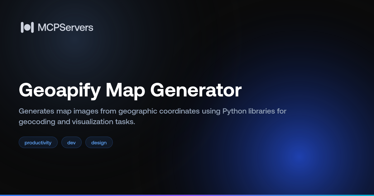 Geoapify Map Generator MCP Server