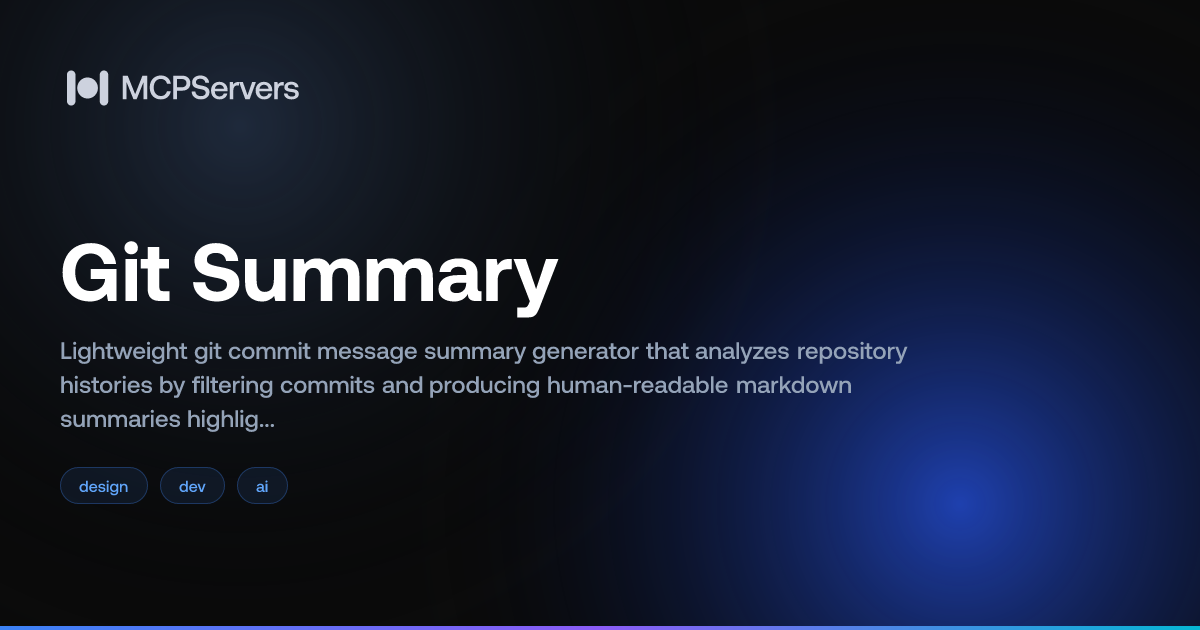 Git Summary MCP Server
