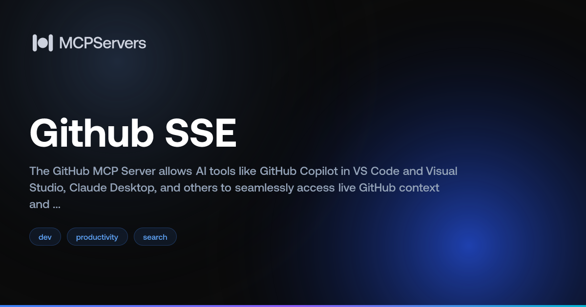 Add Github SSE MCP Server | MCP Servers - Model Context Protocol | The ...
