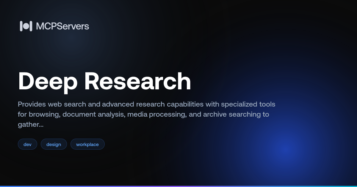 Deep Research MCP Server