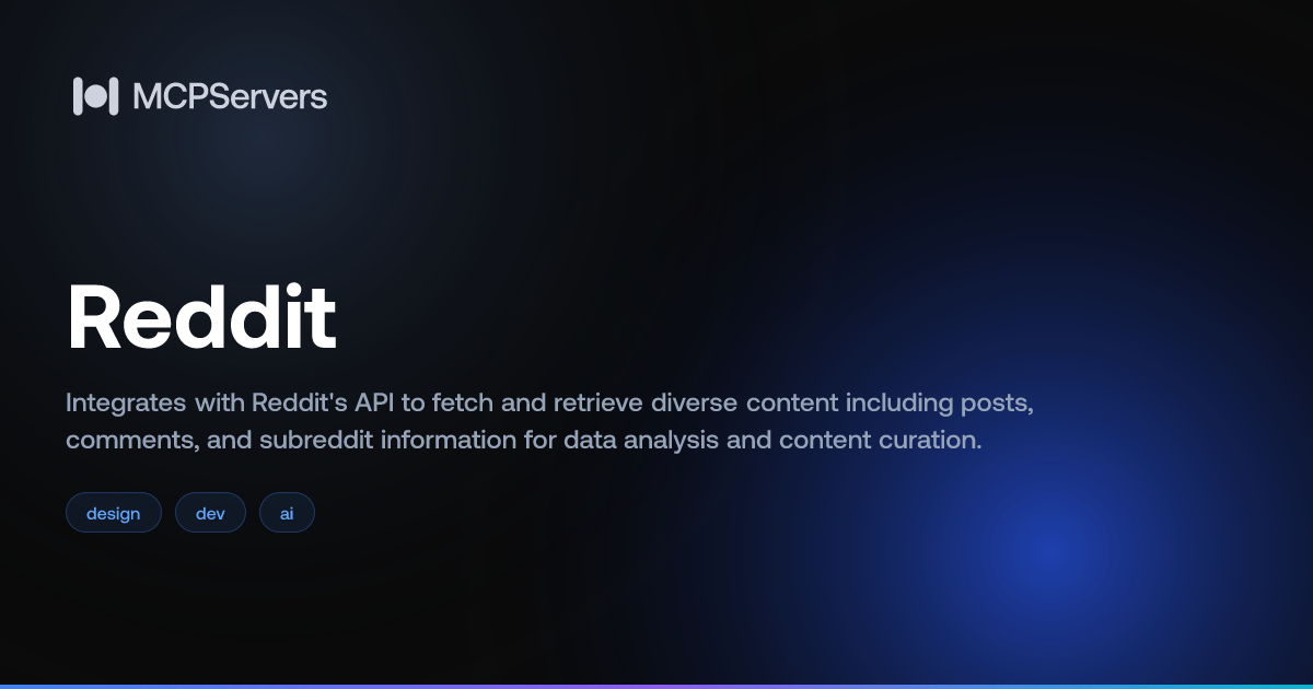 Add Reddit MCP Server | MCP Servers - Model Context Protocol | The #1 ...