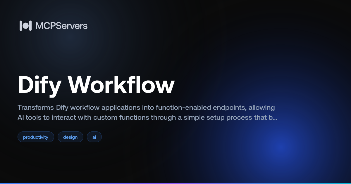 Dify Workflow MCP Server