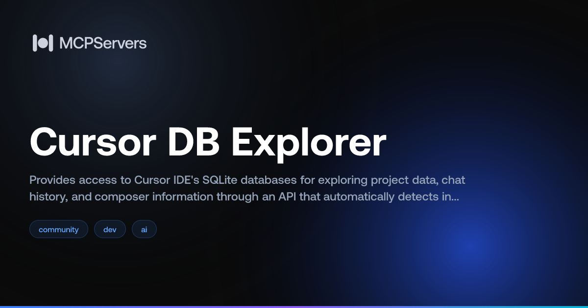 Cursor DB Explorer MCP Server