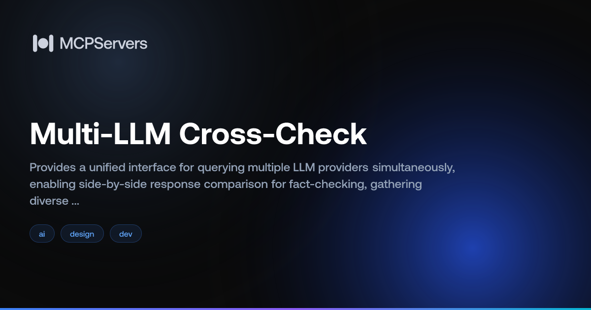 Multi-LLM Cross-Check MCP Server