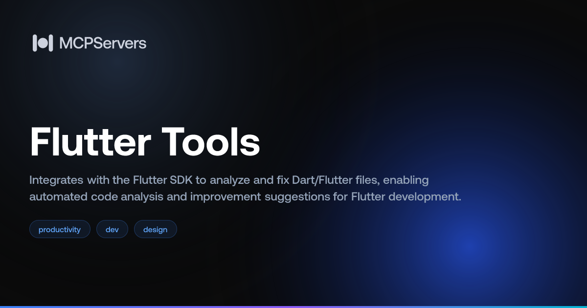 Flutter Tools MCP Server