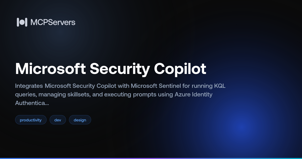 Microsoft Security Copilot MCP Server