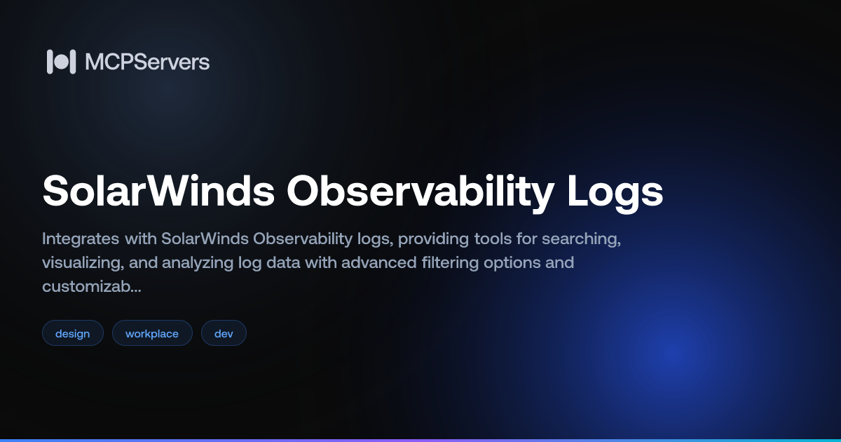 SolarWinds Observability Logs MCP Server